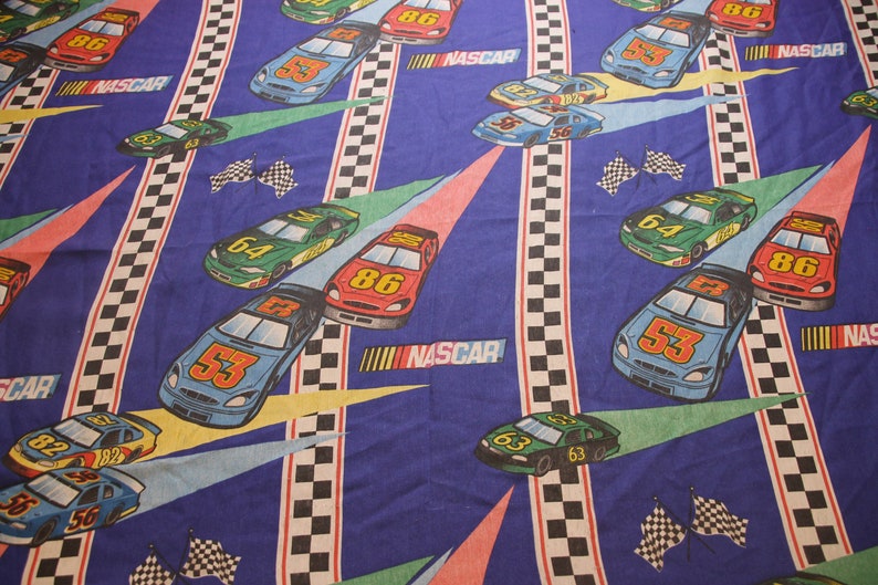 Vintage Nascar Race Car Fitted Twin Bed Sheet - Etsy