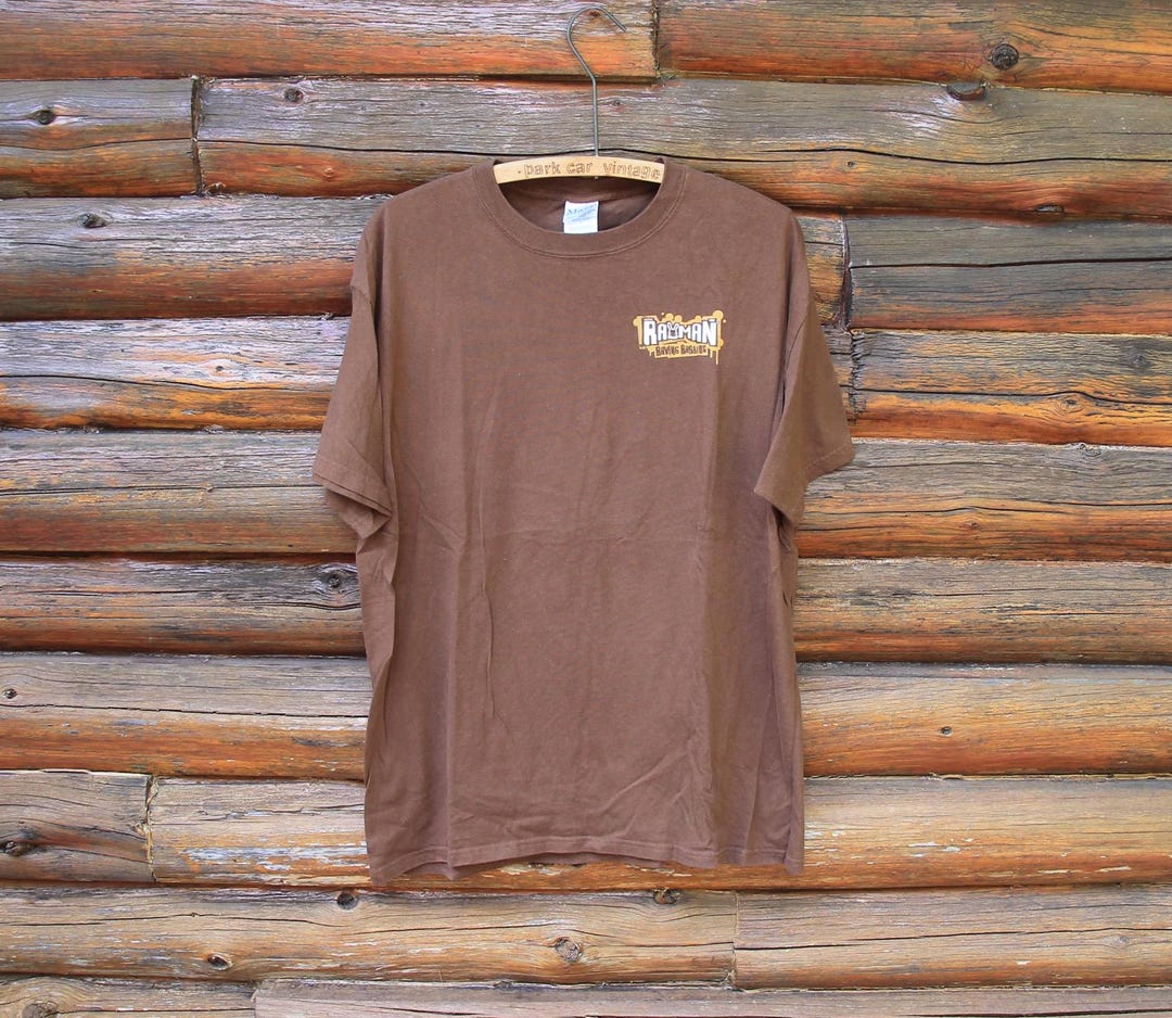 Vintage Y2K Rayman Raving Rabbids Ubisoft Video Game Promo Brown T ...