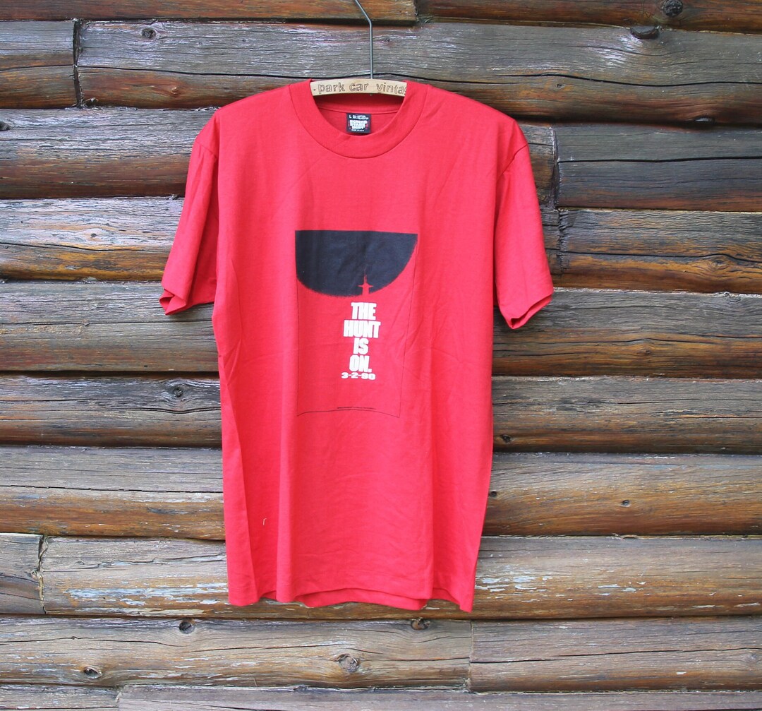 Vintage 1990 the Hunt for Red October Movie Promo Red Single Stitch T ...