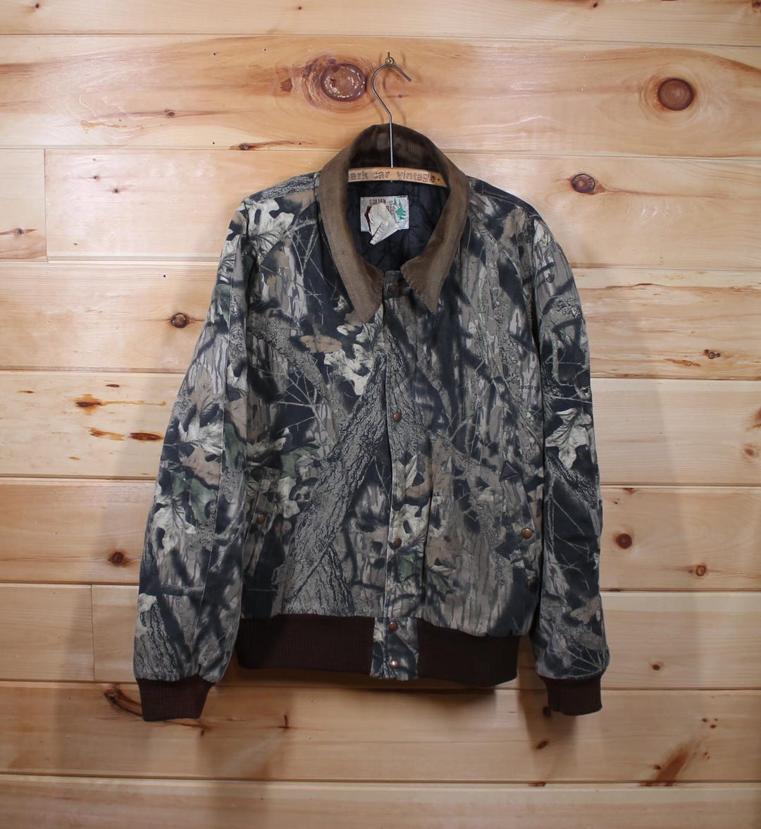 Vintage Golden Retriever Outdoor Hunting Camo Camouflage Full Zip ...