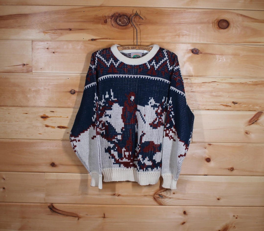 Vintage Moosehead Trail Knit Pullover Nature Hunting Hunter Sweater ...