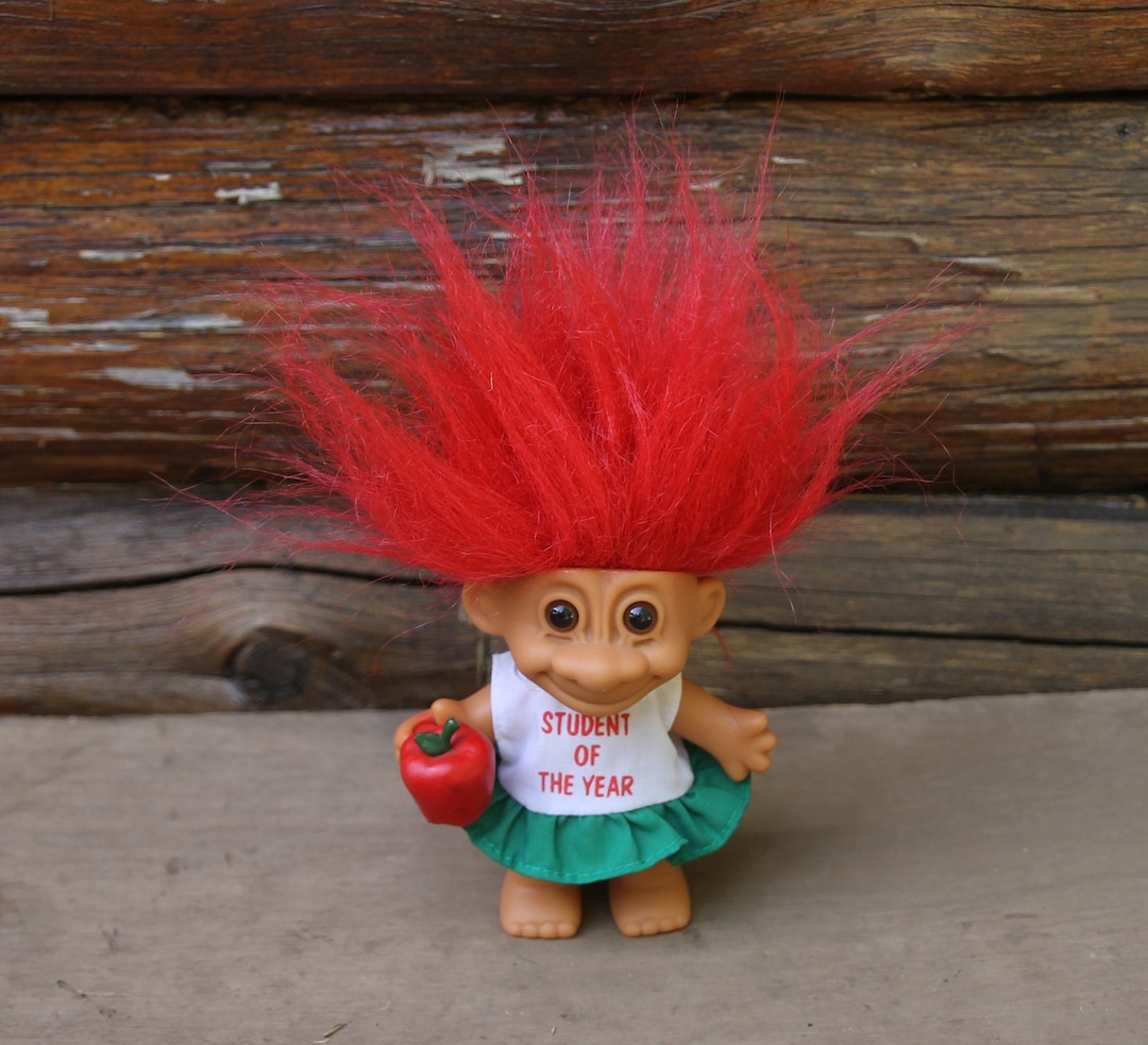 Vintage Student of the Year 5" Red Hair Russ Troll Doll - Etsy