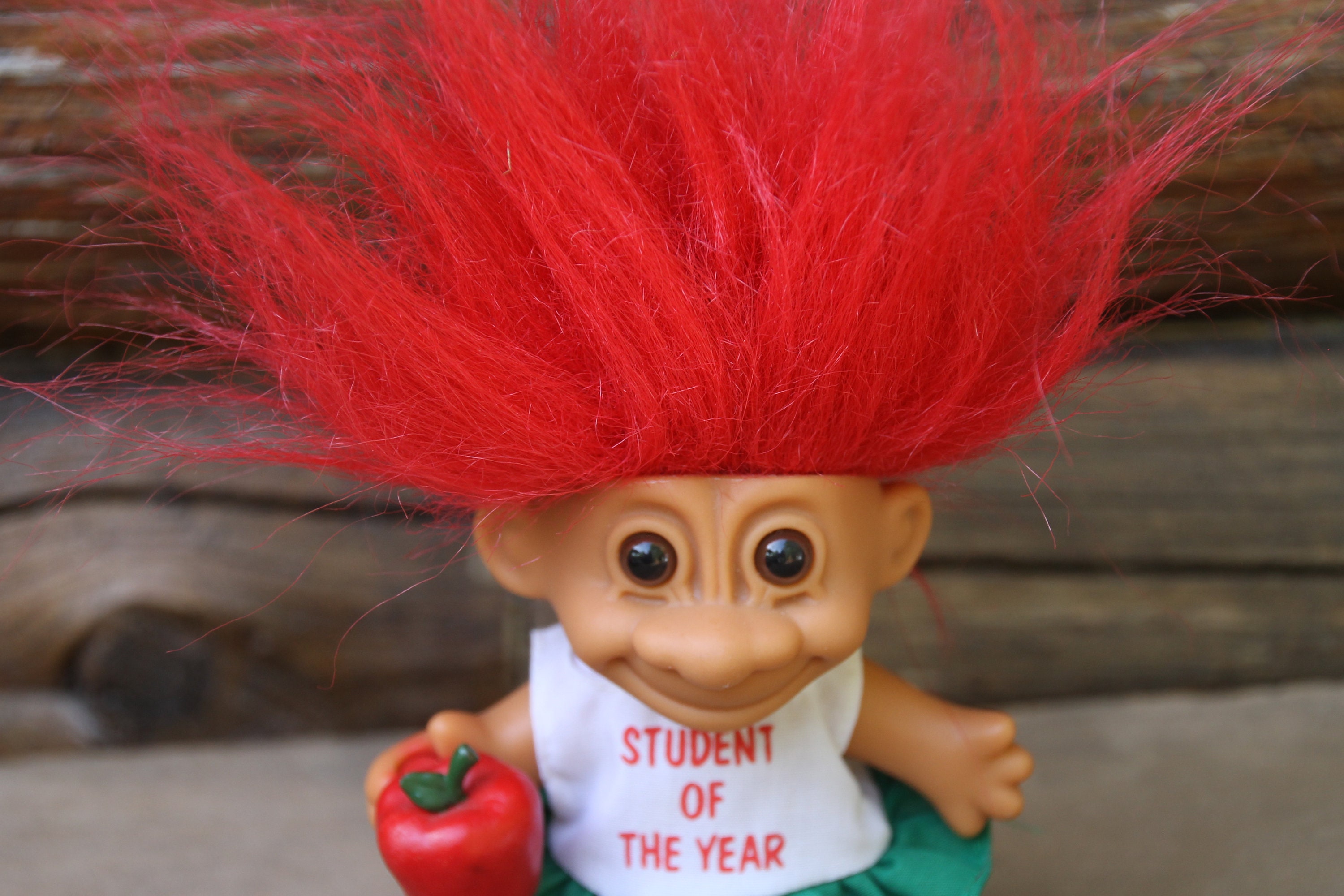 Vintage Student of the Year 5" Red Hair Russ Troll Doll - Etsy