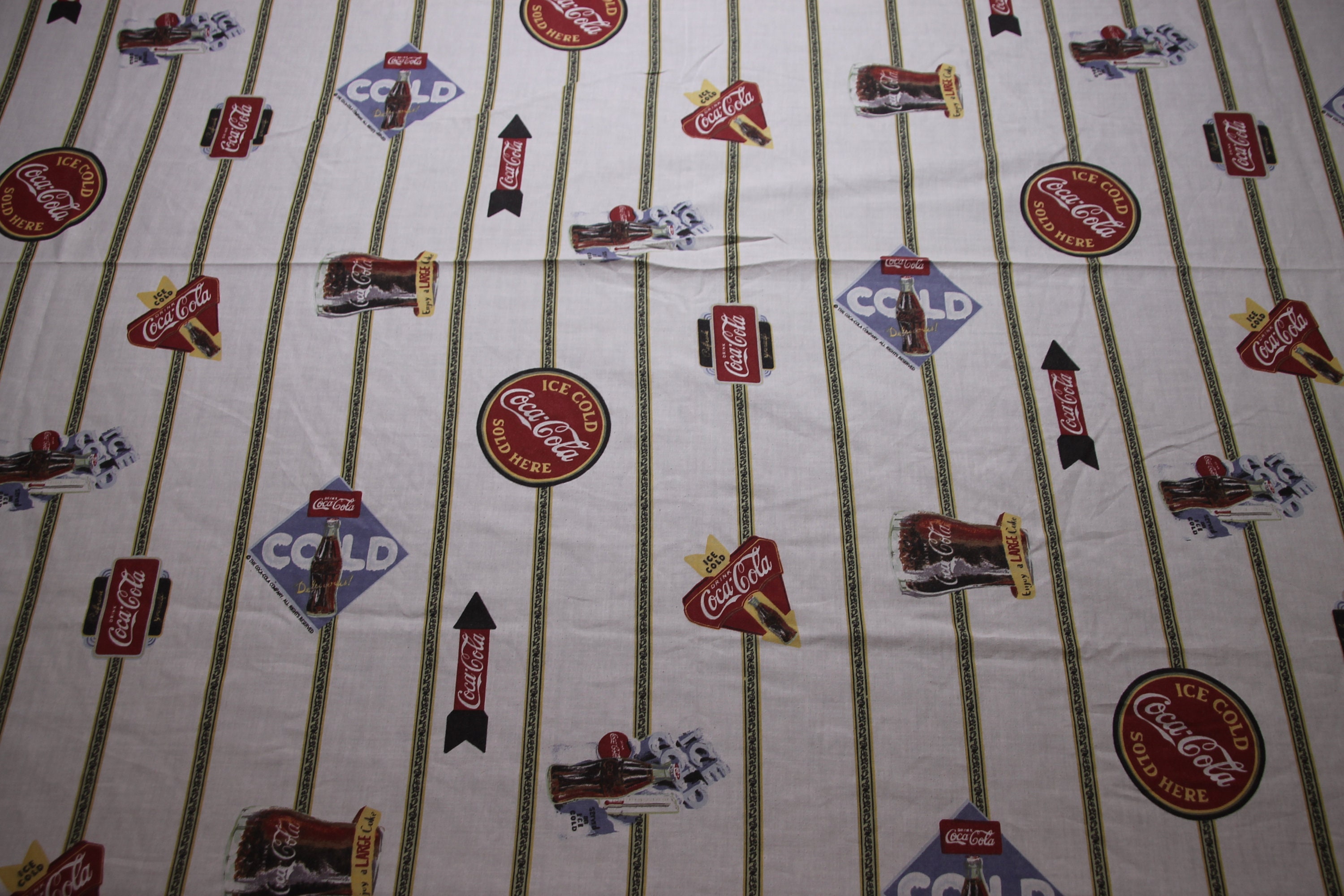 Vintage Coke Coca Cola Themed Flat Twin Size Bed Sheet - Etsy