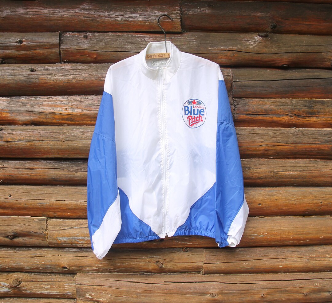 Vintage Labatt's Blue Slow Pitch Baseball Full Zip Jacket Windbreaker ...