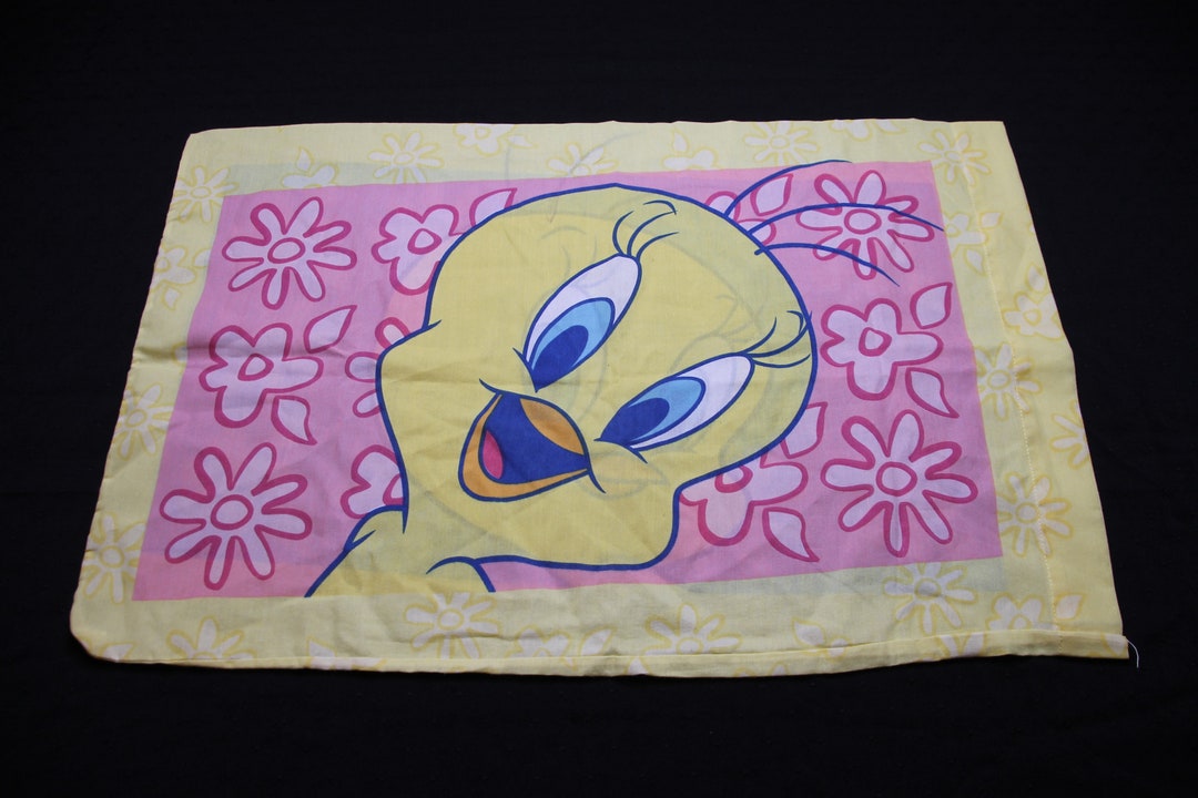 Vintage 2001 Tweety Bird Looney Tunes Warner Bros Pillowcase Pillow ...