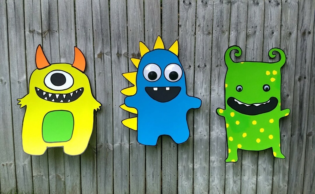 FOAMBOARD - 3 MONSTER PARTY Props - (3 Monsters Combined for Discount ...