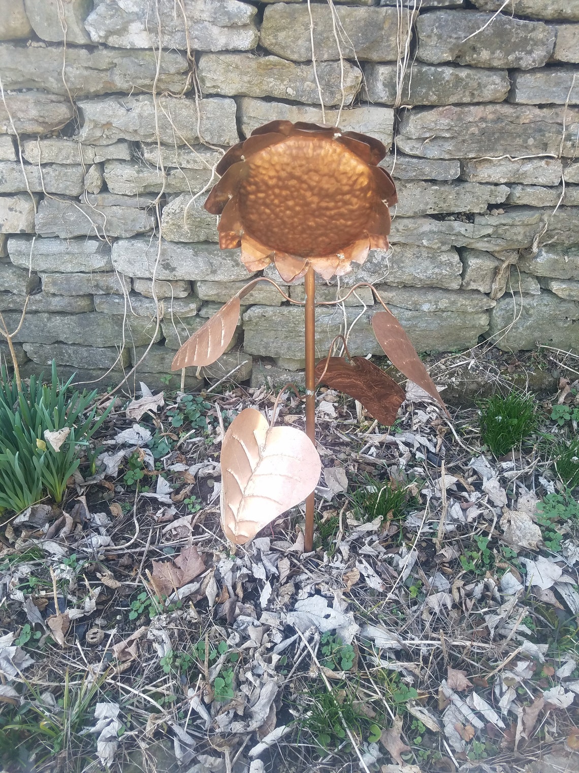 Copper Sunflower Garden Art by Ron Yurcak - Etsy