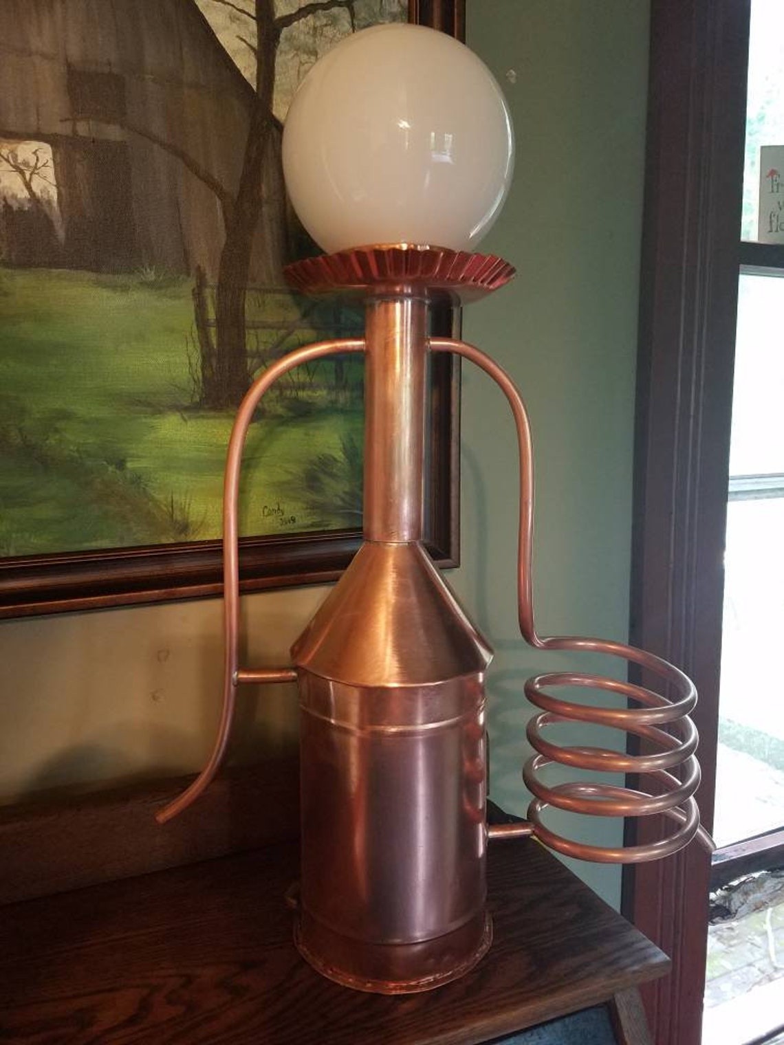 Copper Moonshine Still Bar Lamp - Etsy