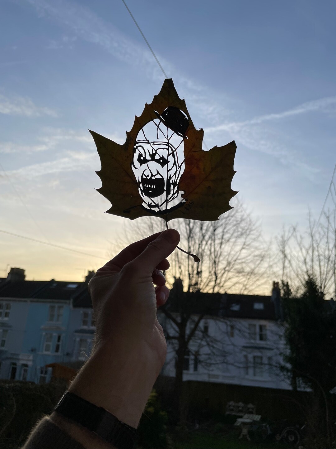 Terrifier Art the Clown Original Horror Leaf Paper Cut Out Gift - Etsy