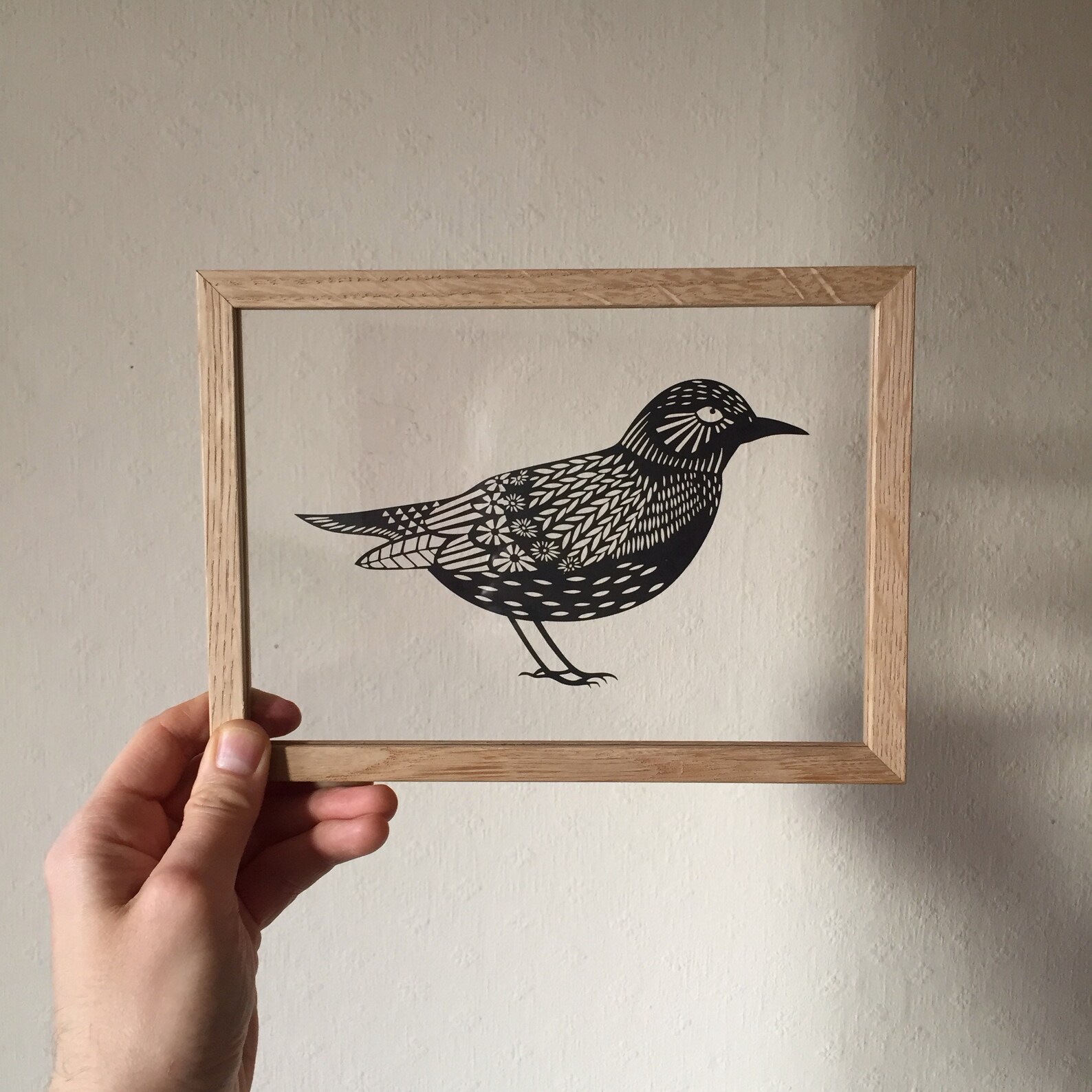 Papercut Blackbird A5 Floating Frame Papercut Bird Frame | Etsy