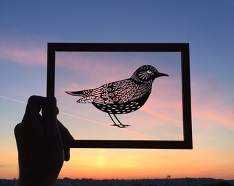 Bird Papercut | Etsy