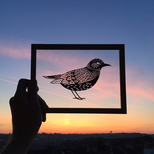 Papercut Birds - Etsy