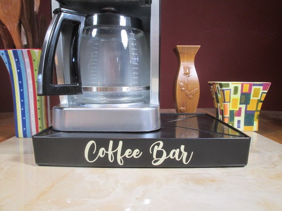 Coffee Maker Overflow Deck Station With Words Applied in | Etsy