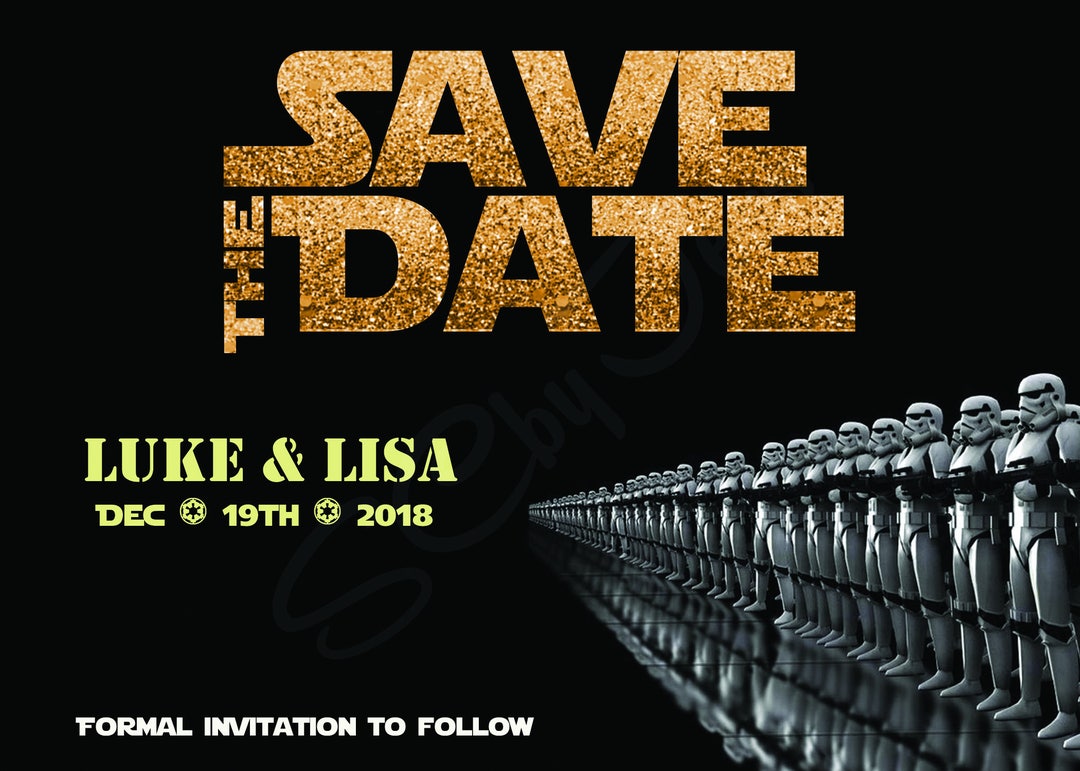 Star Wars Save the Date Etsy