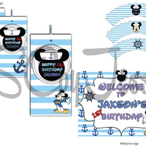 Nautical Mickey Party Pack - Etsy