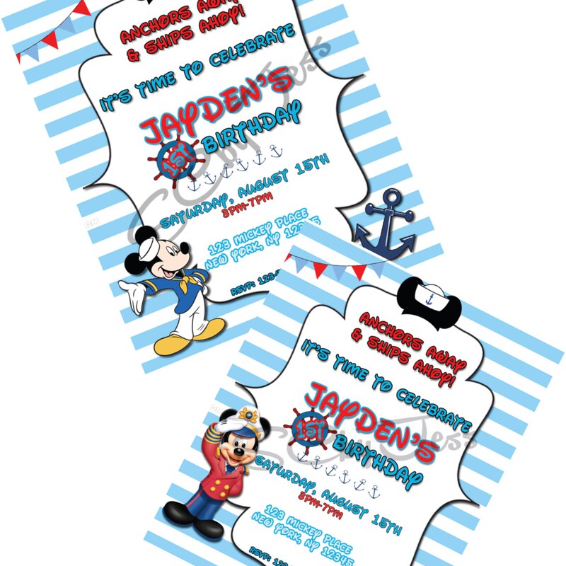 Nautical Mickey Mouse - Etsy