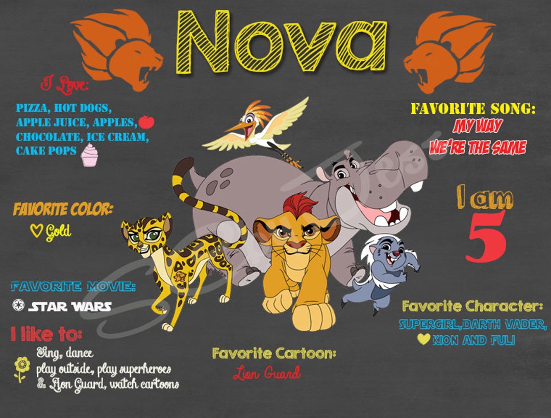 Lion Guard Chalkboard Sign - Etsy