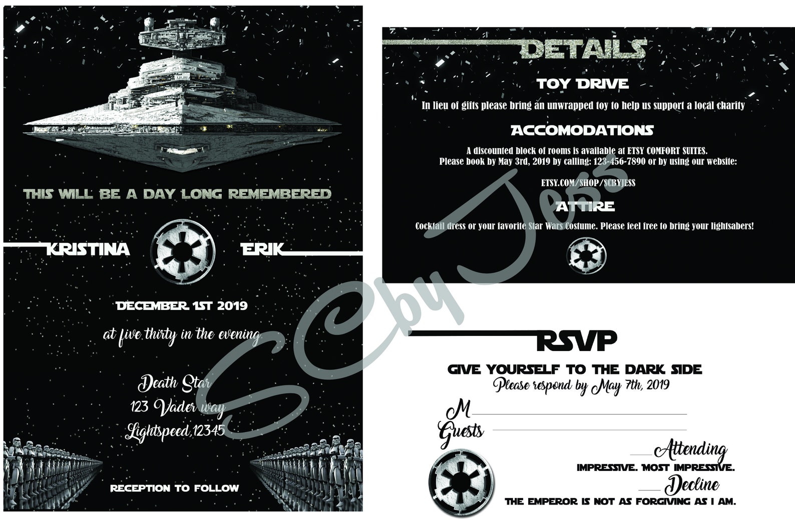 Star Wars Wedding Invitation - Etsy