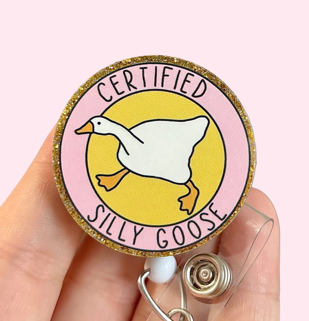 Silly Goose Badge Reel - Funny Badge Reel - Goose Magnet - Badge Clip ...