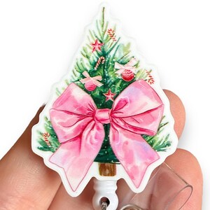 Christmas Tree Badge Reel - Badge Pull - Badge Clip - Festive Gift for ...