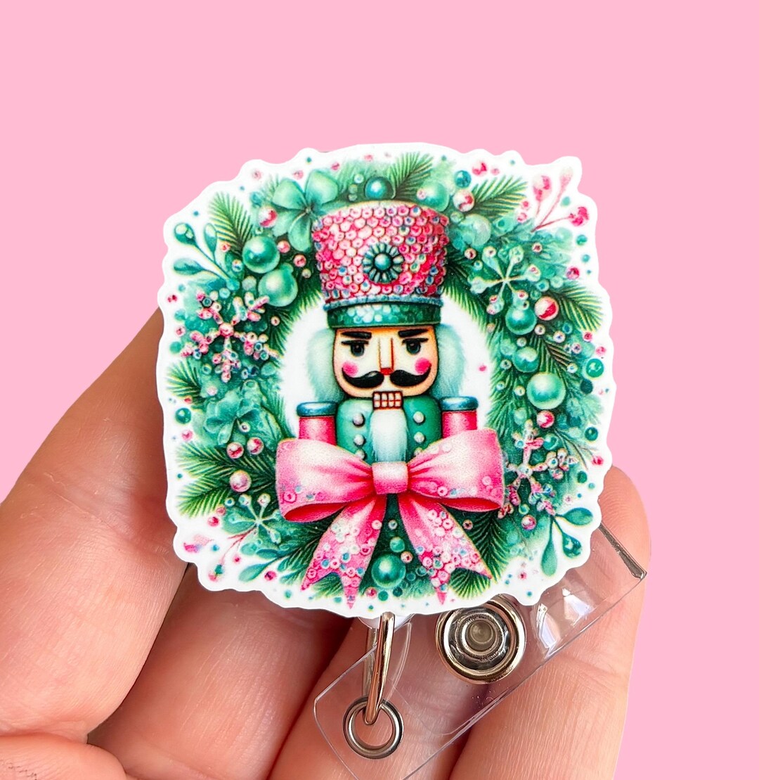 Nutcracker Christmas Badge Reel - Nurse Badge Reel - Badge Clip - Gift for Coworker - Gift for ...