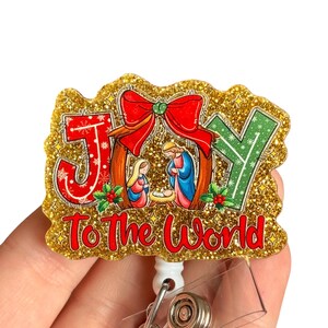 Christmas Nativity Scene Badge Reel - Nurse Badge Reel - Badge Clip ...