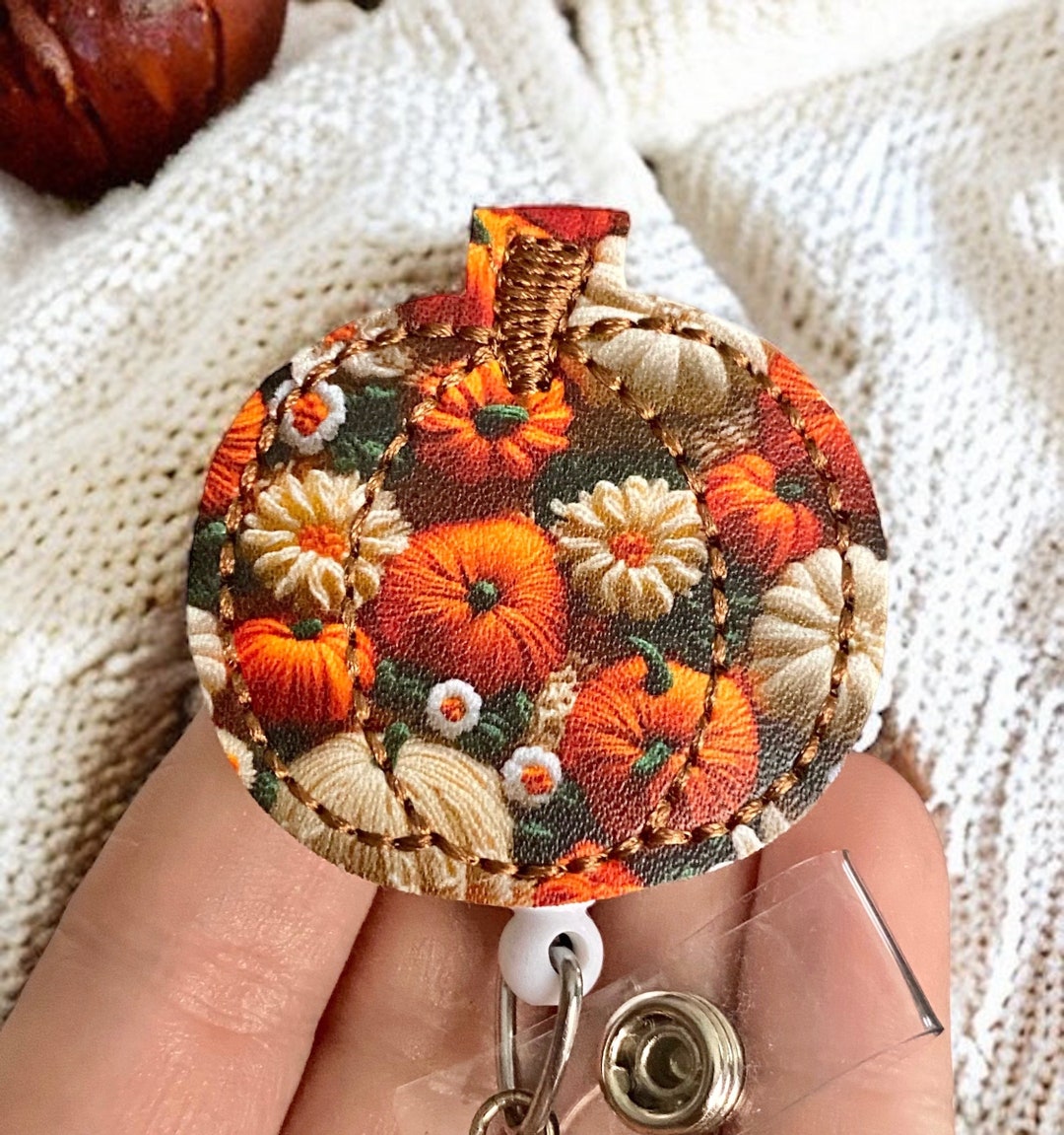 Pumpkin Badge Reel Thanksgiving Badge Reel Fall Badge Reel Cute ...
