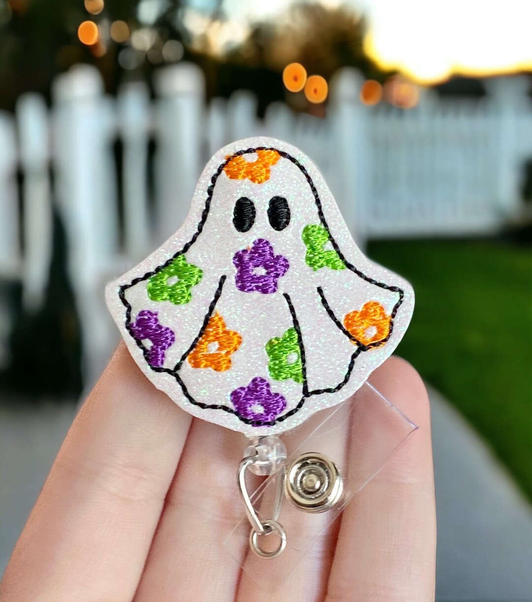 Ghost Badge Reel Retro Halloween Badge Cute Ghost Badge Reel - Etsy