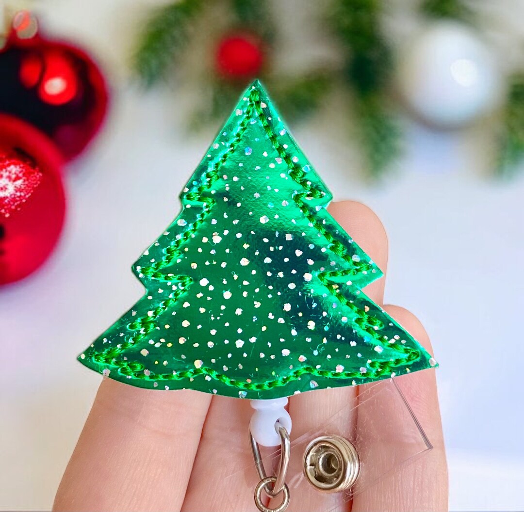 Christmas Badge Reel Christmas Tree Badge Reel Nurse Badge Reel Badge ...