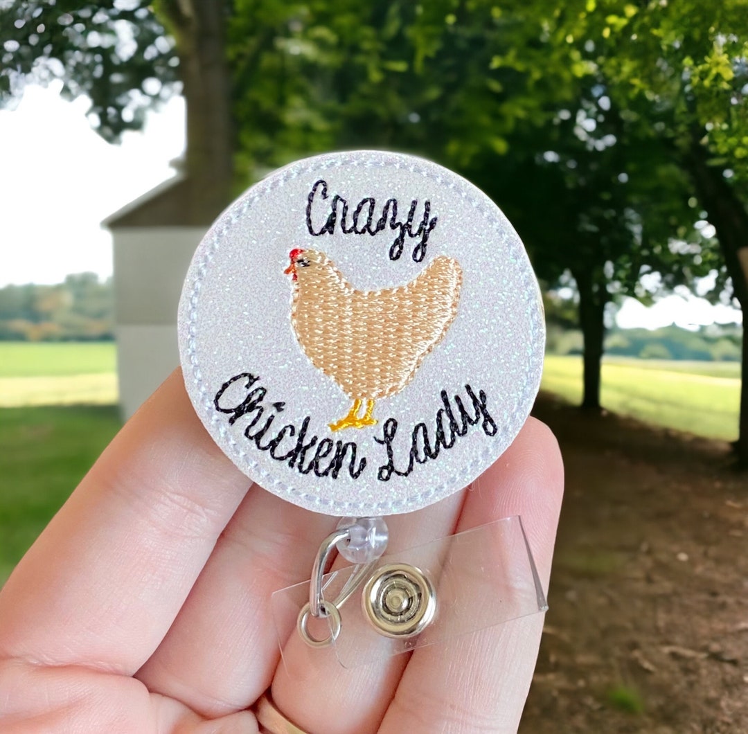 Chicken Badge Reel ID Badge Clip Nurse Badge Badge Topper Badge Reel ...