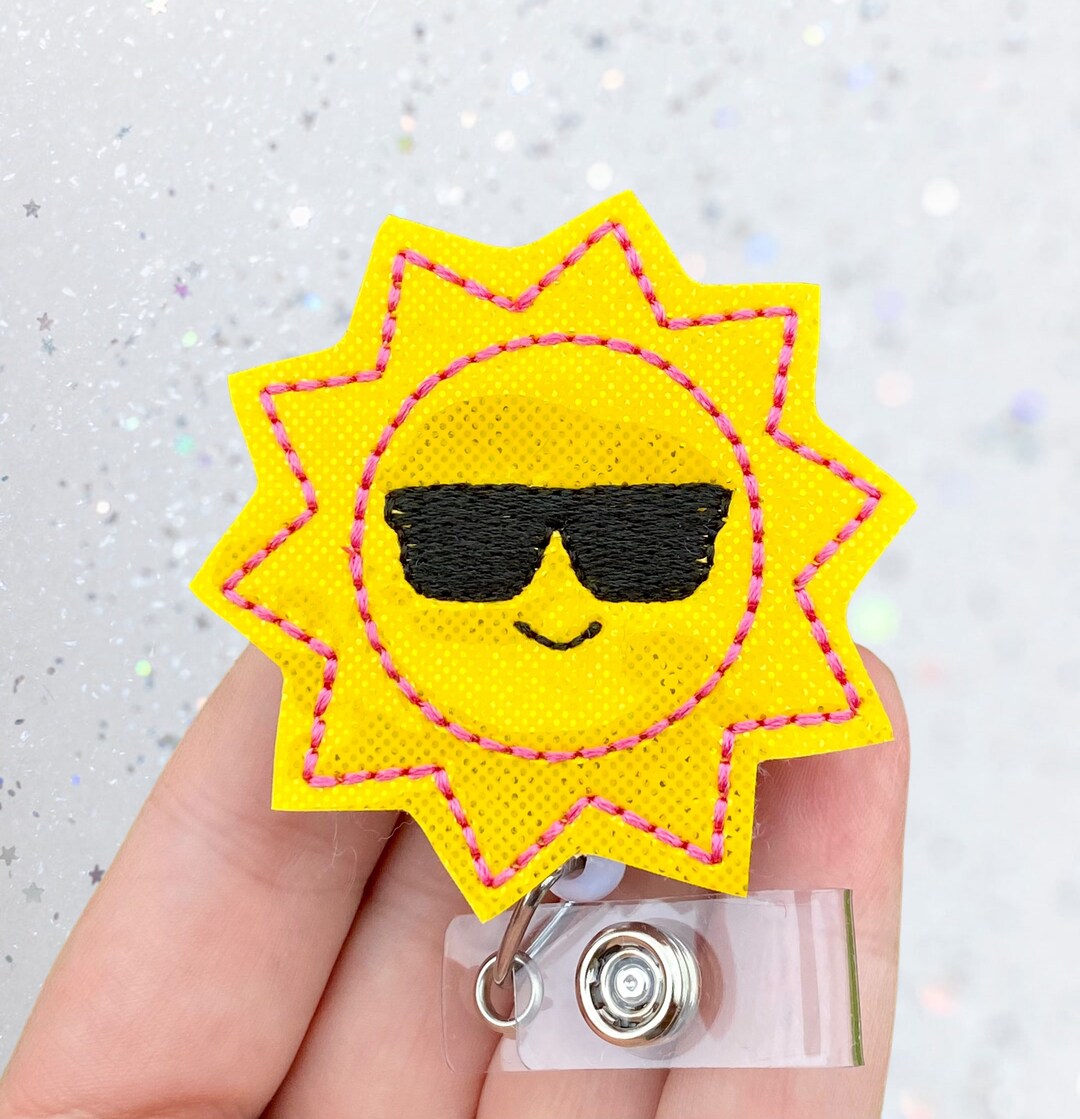 Sunshine Badge Reel Summer Nurse Badge Reel Retractable Badge Reel ID ...