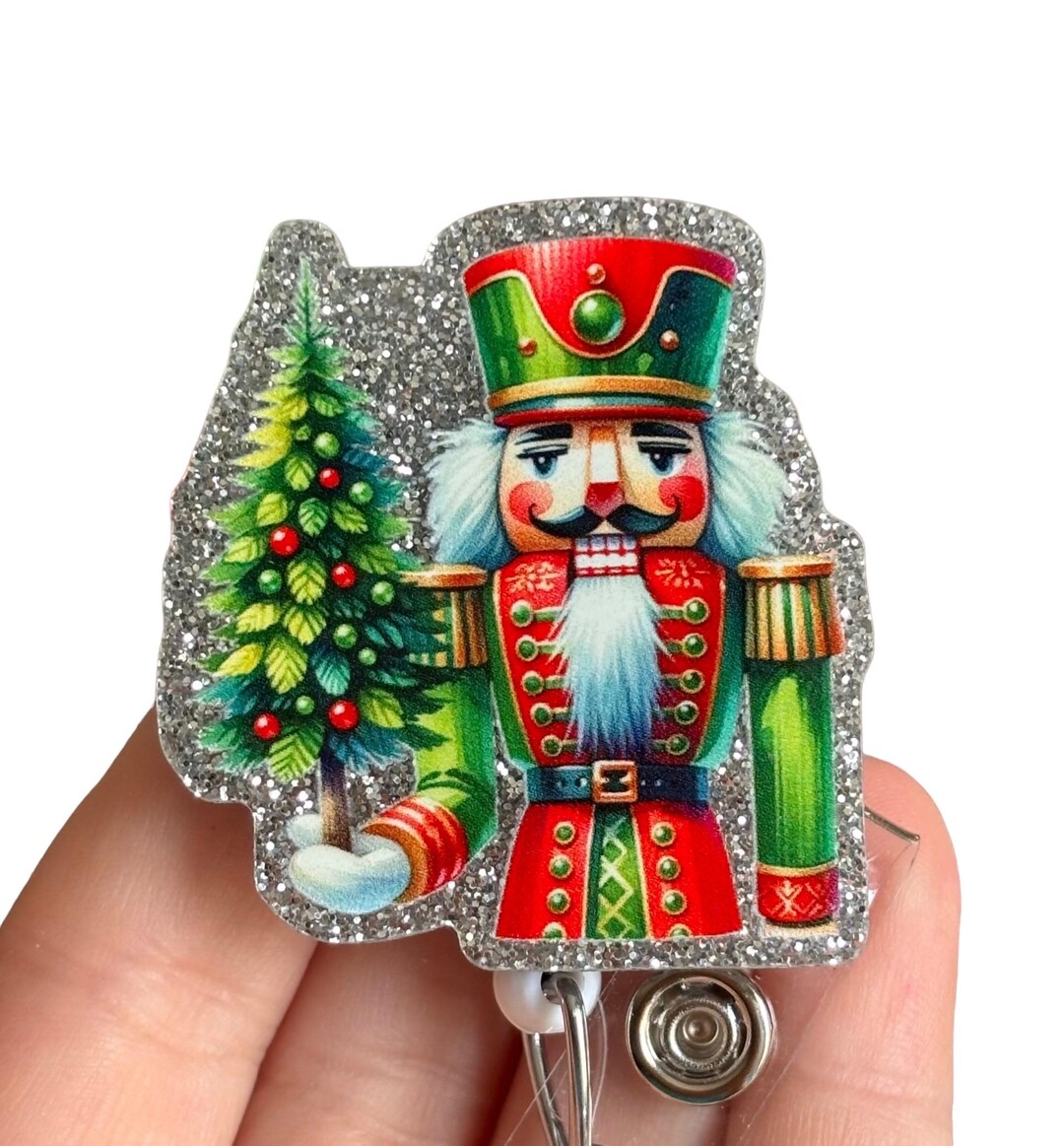 Christmas Badge Reel - Nutcracker Reel - Badge Pull - Badge Clip - Festive Gift for Coworker - Etsy