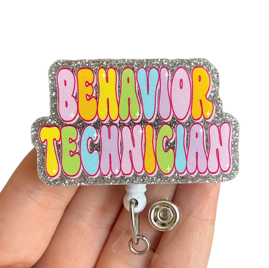 Behavior Technician Badge Reel - Badge Pull - Gift for Coworker - Etsy