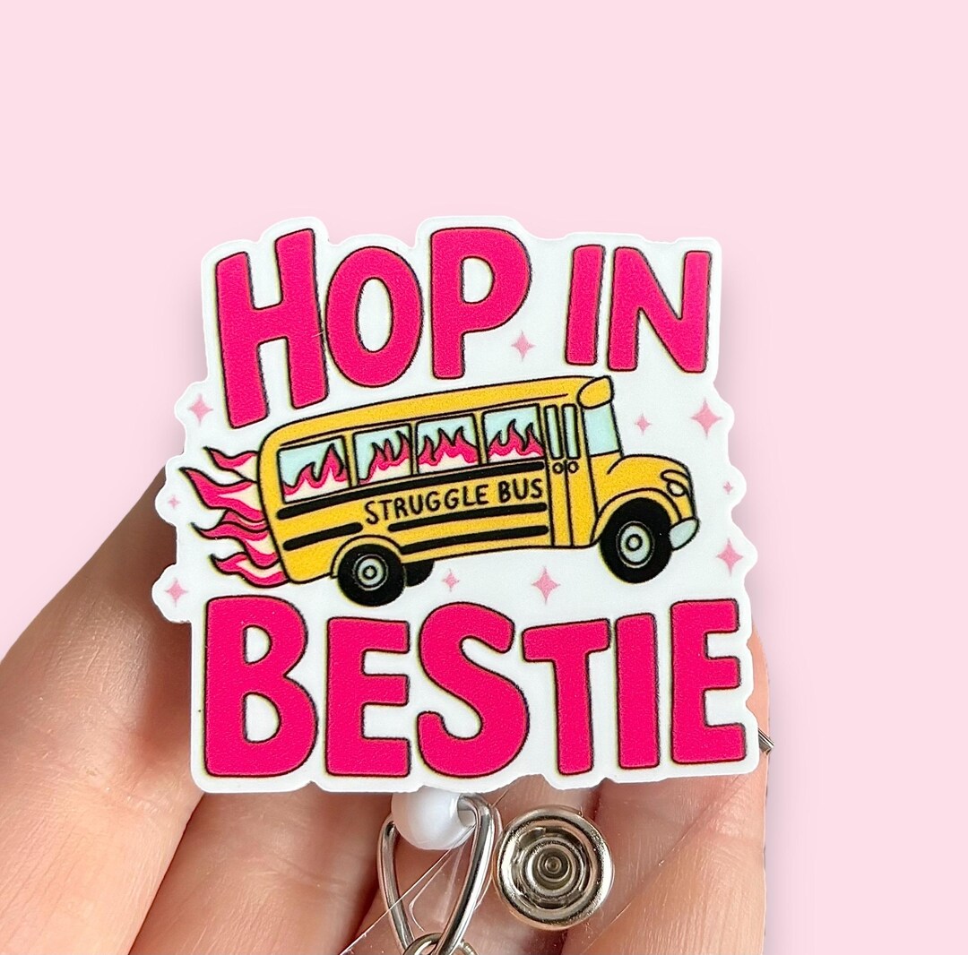 Struggle Bus Badge Reel - Funny Badge Reel -coworker Gift Badge Reel ...