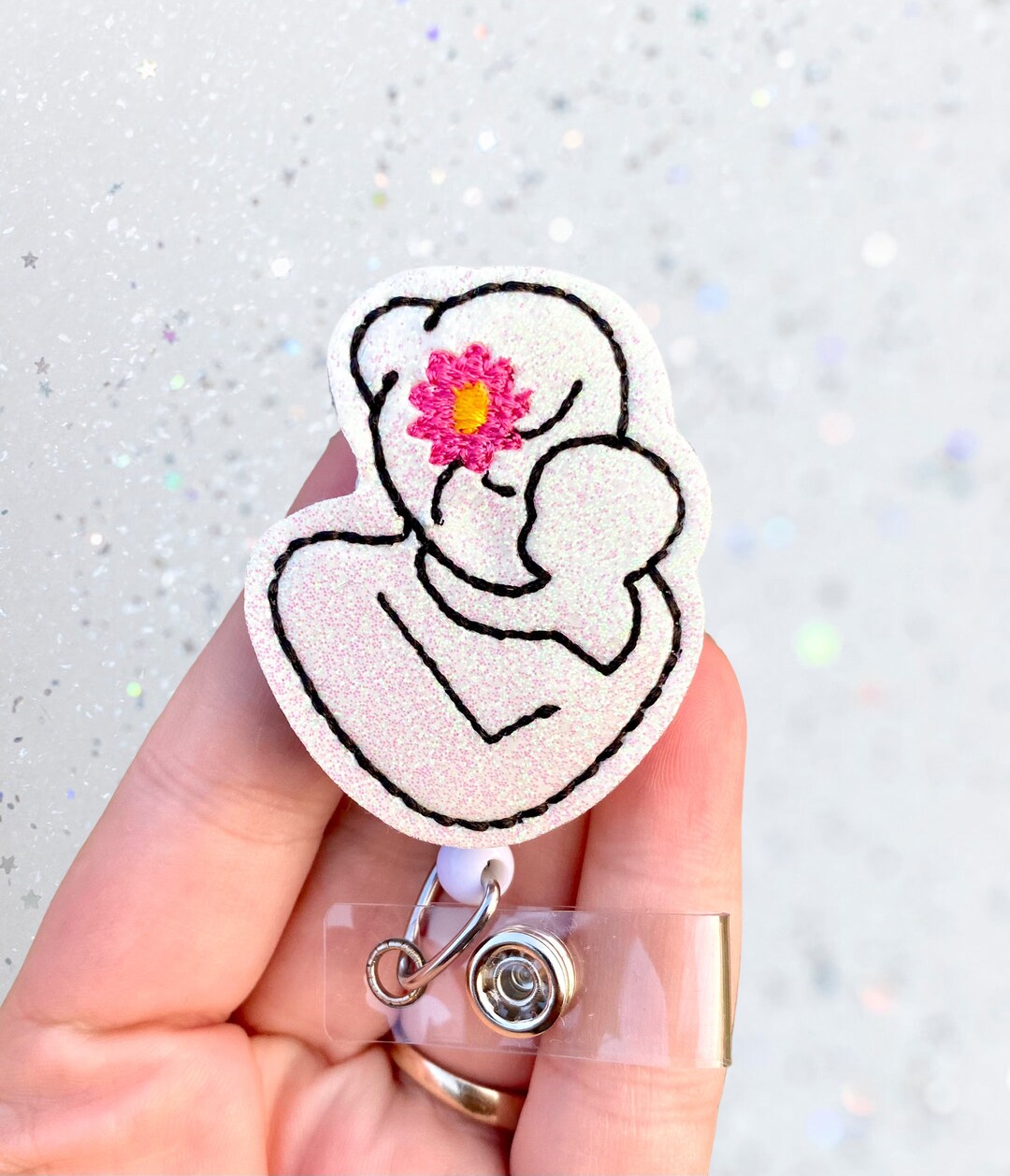 Mom Baby Badge Reel L&D Badge Reel Badge Reel for Nurse Neonatal Nurse ...
