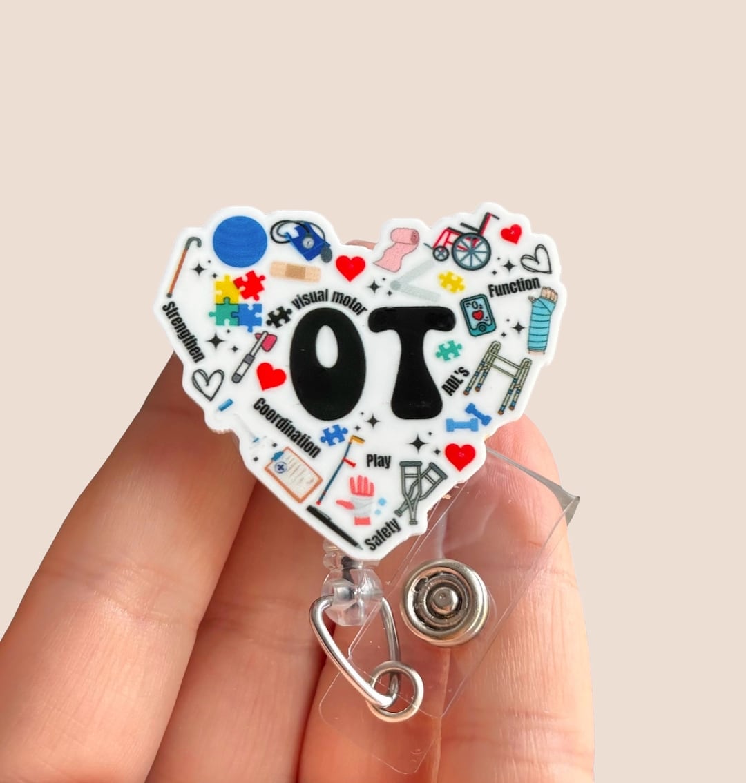 OT Badge Reel - Occupational Therapist Badge Reel - Nurse Badge Pull ...