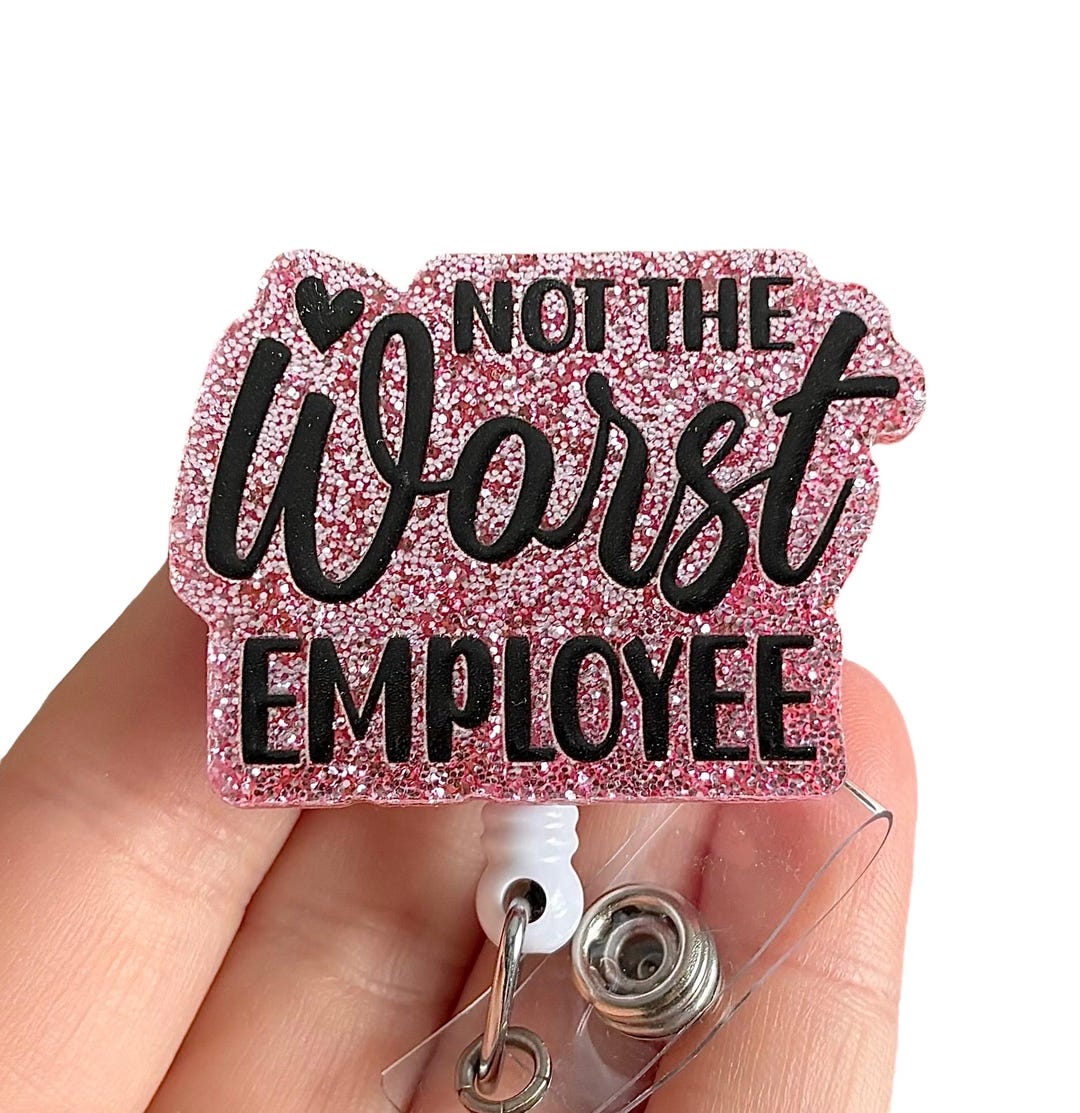 Funny Employee Badge Reel - Badge Pull - Nurse Badge Pull - Coworker ...