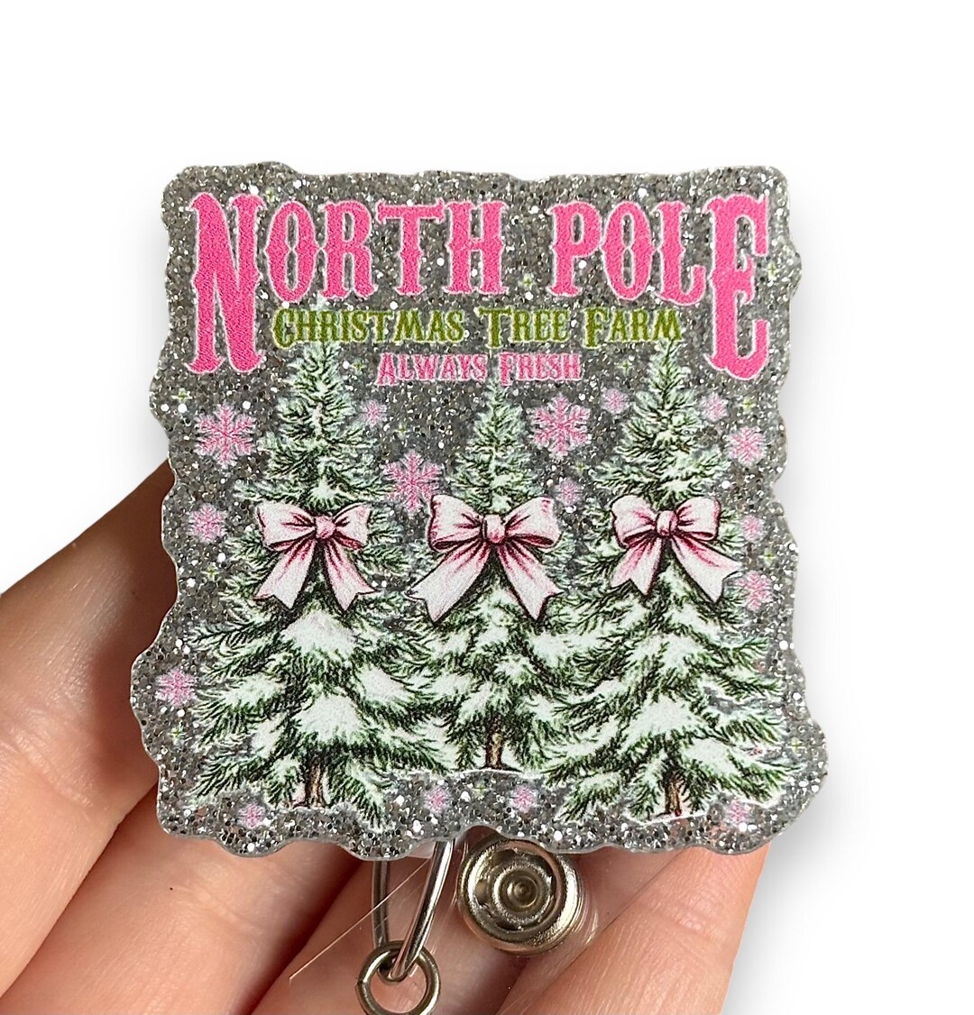 Christmas Tree Badge Reel - Badge Pull - Badge Clip - Festive Gift for ...
