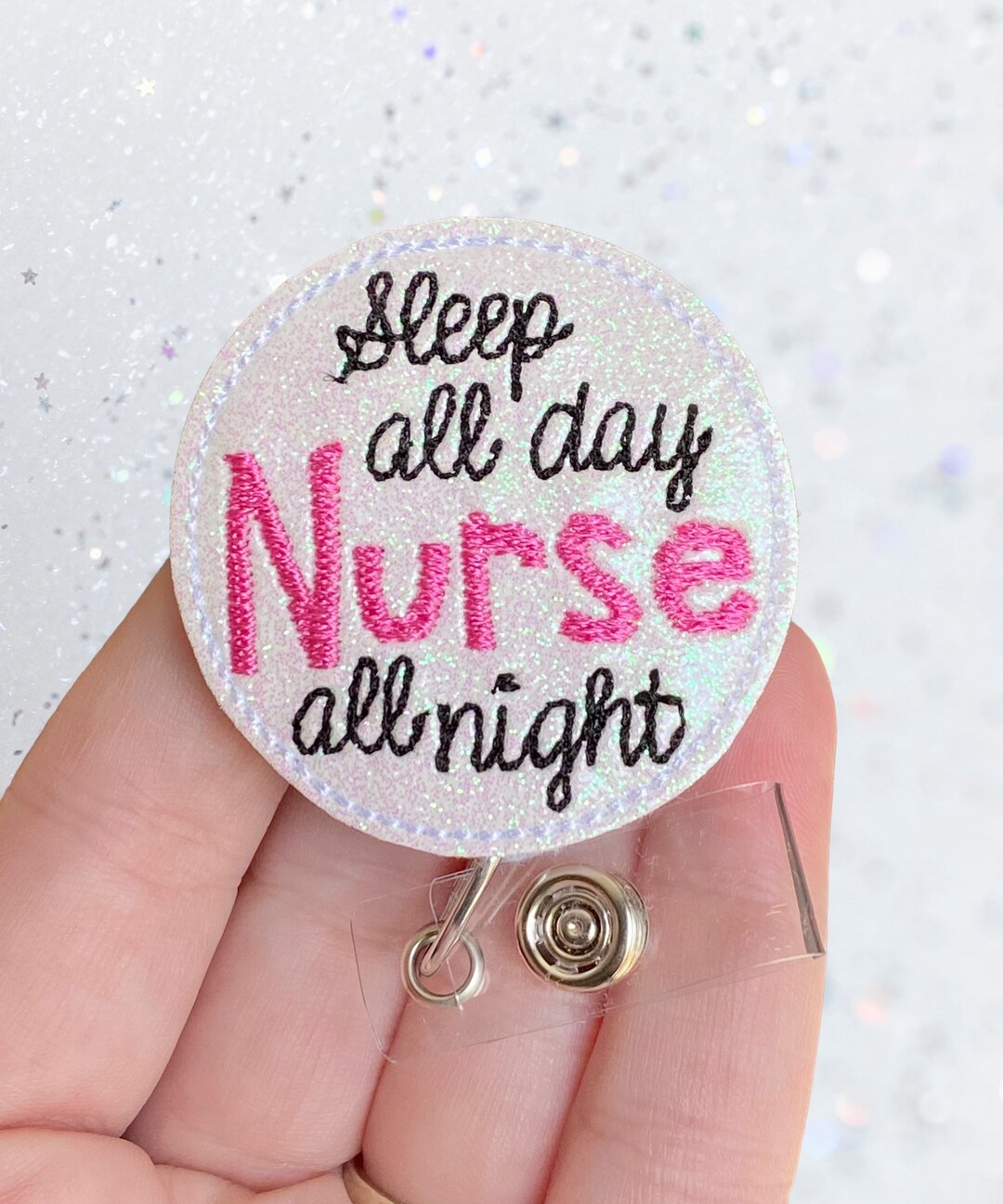 RN Badge Reel Night Shift Nurse Badge Reel Nurse Badge Reel Rn Badge ...