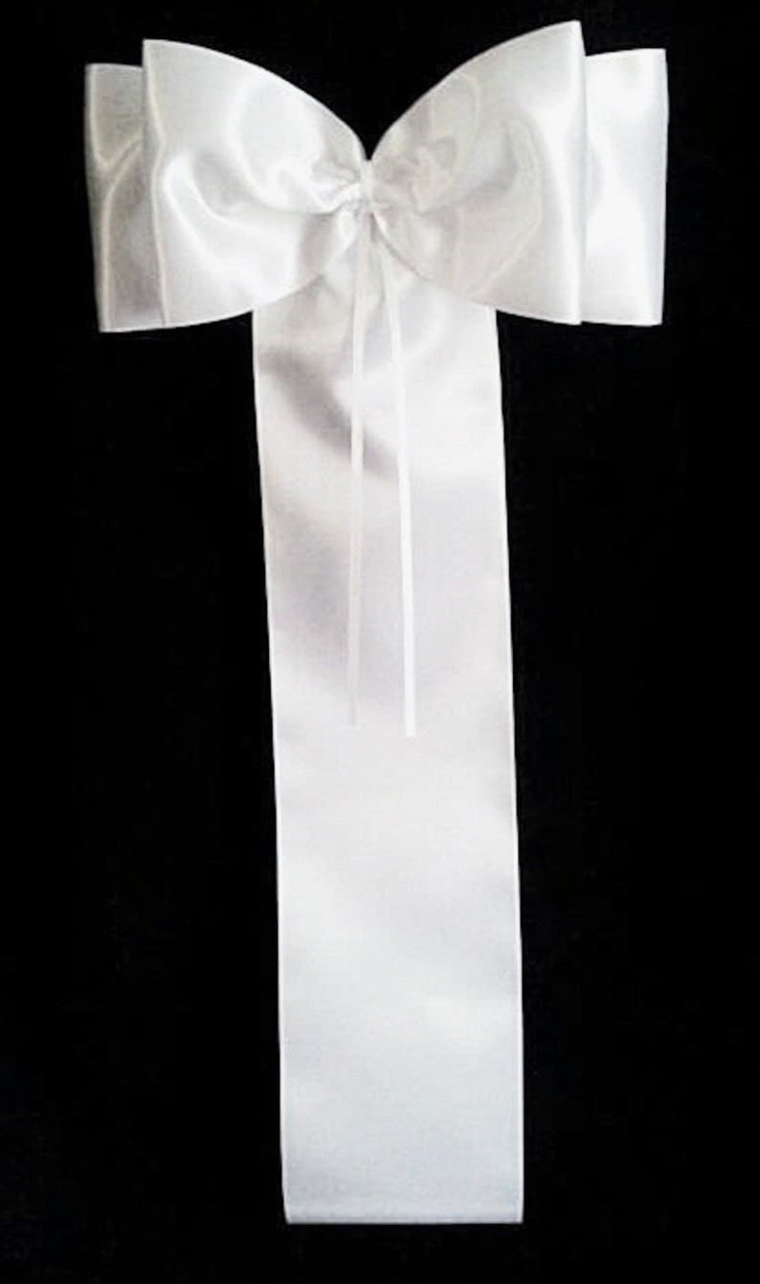 10 X Luxury Satin Sash Style Bow, Wedding Church Pew Decorations - Pew ...