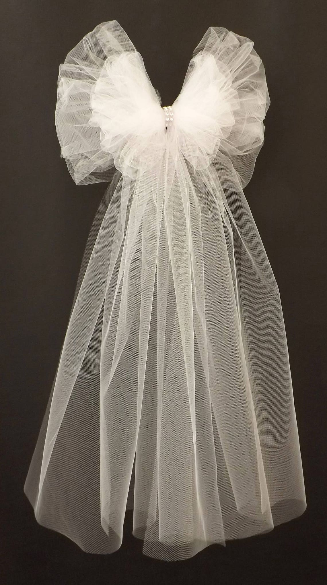 10 X Fluffy Ruffle Tulle With Diamante Detail Wedding Pew End - Etsy