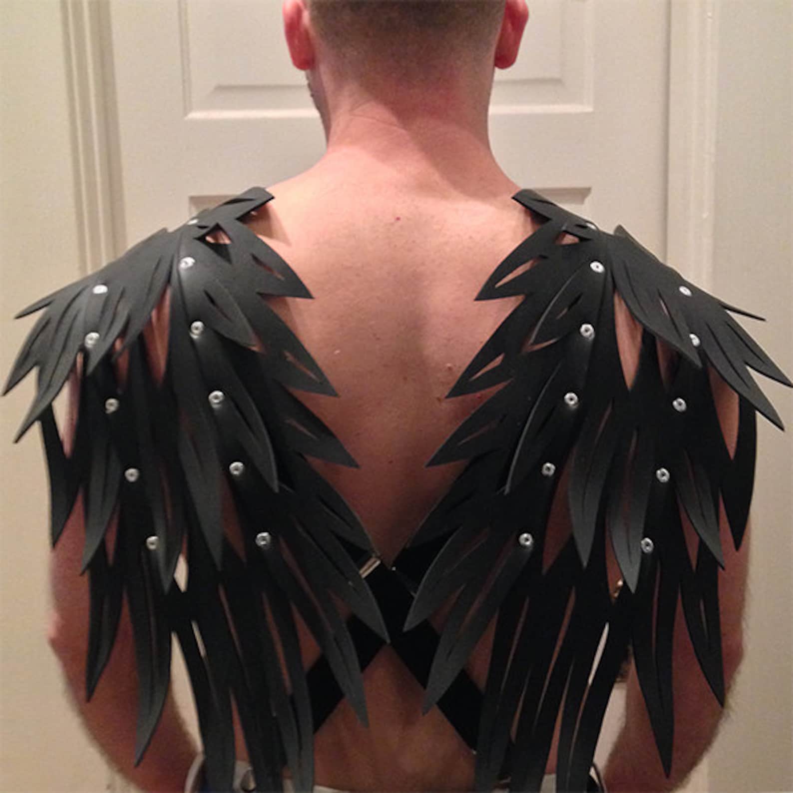 Large Dark Angel Wings, Black Rubber - Etsy