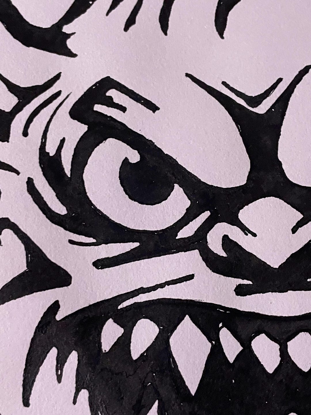 Wolfman Line Art Ink Dip Pen Drawing by Zero - Etsy