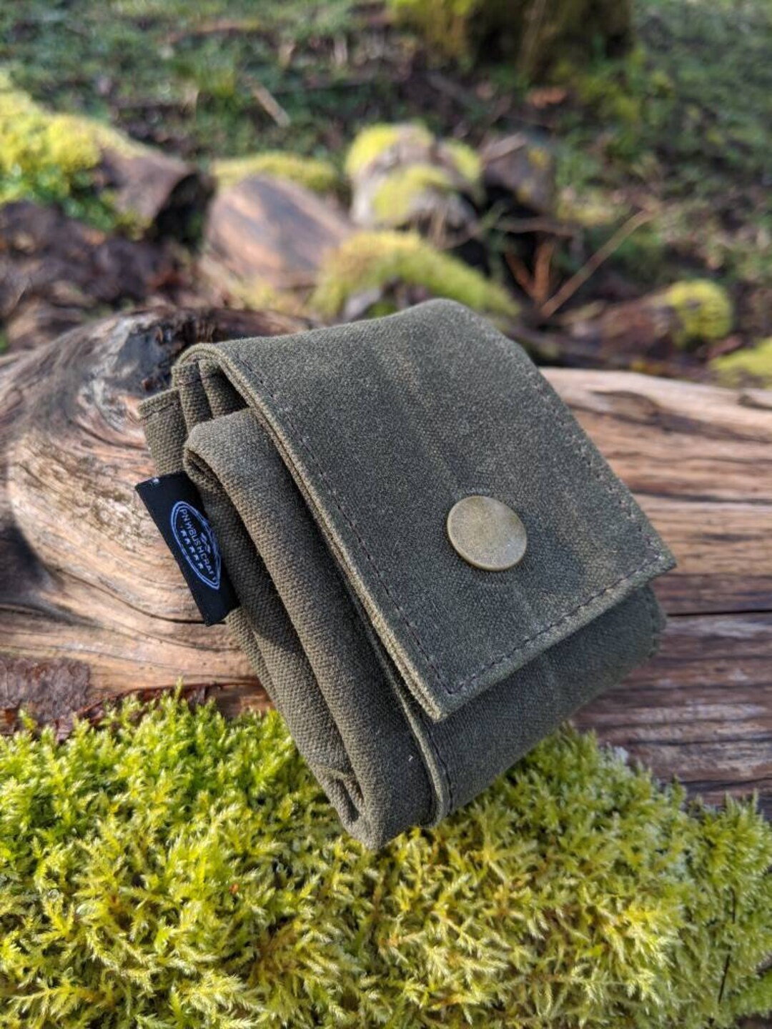 Handmade Green Waxed Canvas Foraging Pouch: Bushcraft Belt Bag - Etsy