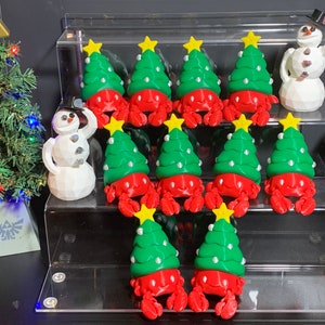 3D Printed Articulating Flexible Christmas Tree Crab - Etsy