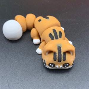 3D Printed Articulating Flexible Cat Kitten Friend Sensory Gadget ...