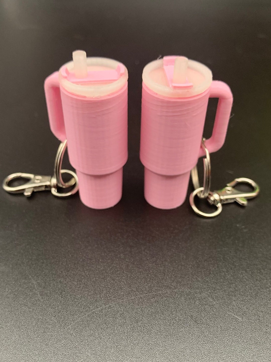 3D Printed Mini Pink Tumbler Keychain Container for Small Items - Etsy