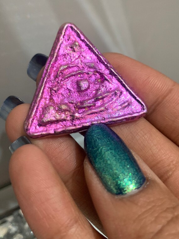 Pink Single Coloured Bismuth Crystal Illuminati Carving | Etsy