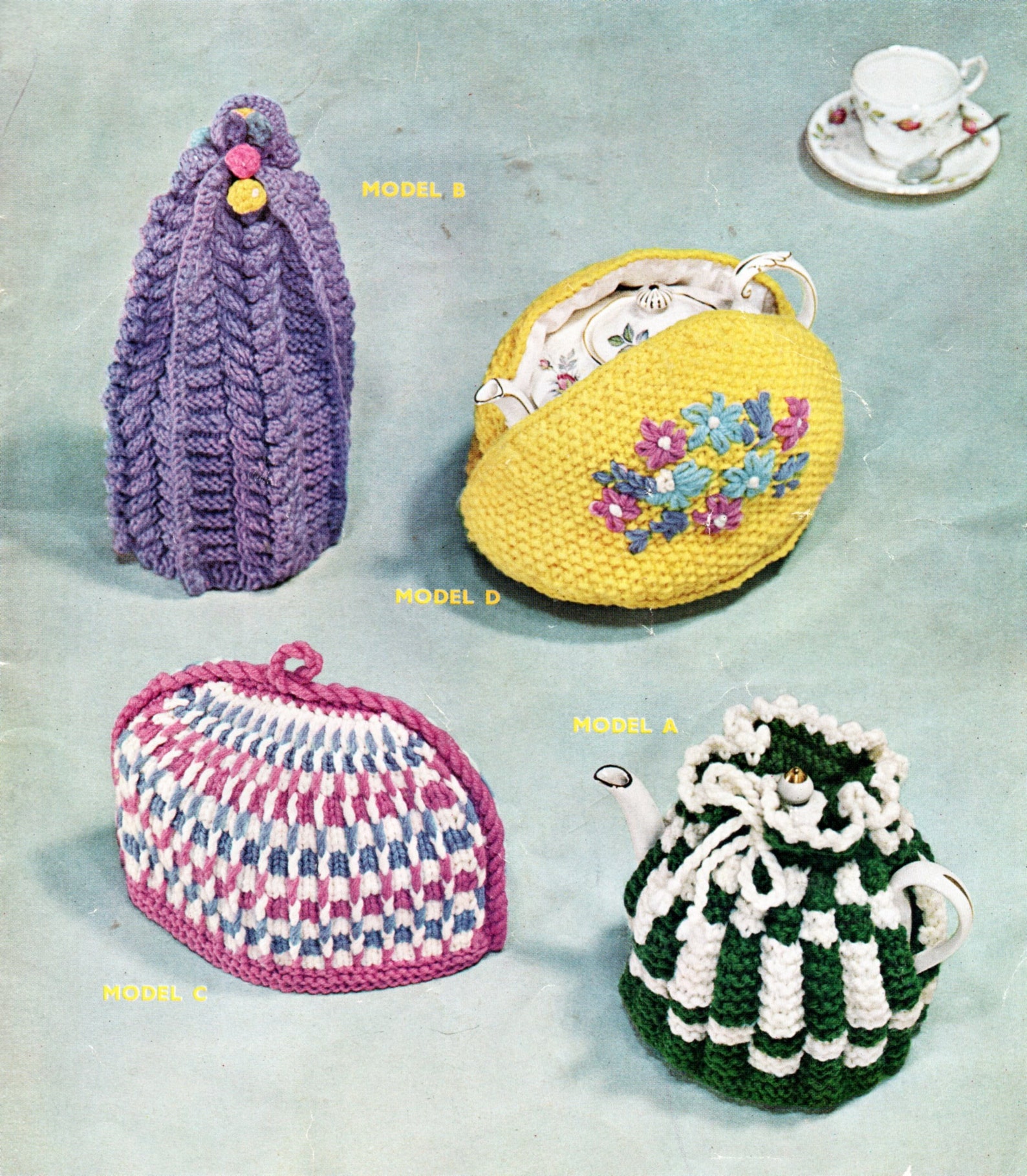 Vintage Knitting Pattern / Tea Cosy, Coffee Pot Cosy, Tea Pot Cosy ...